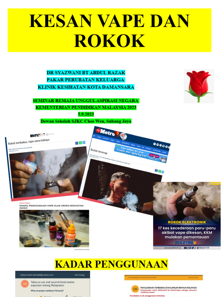 Bahaya Rokok Dan Vape Seminar Remaja Kebangsaan Pdf