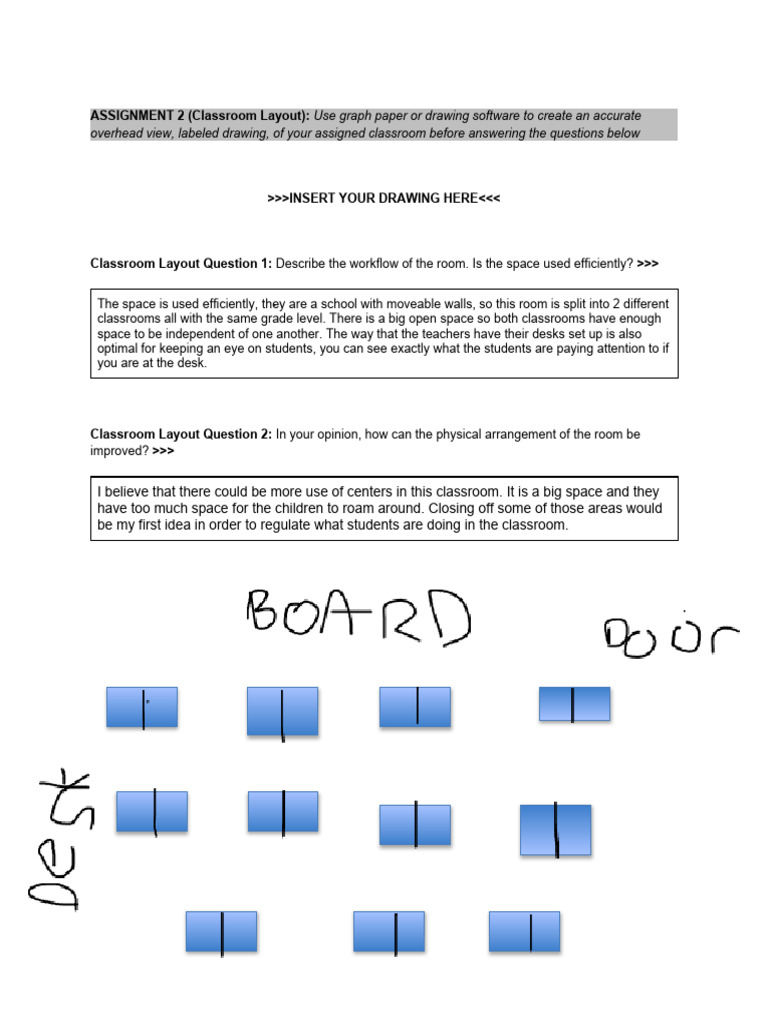 Assignment 2 Classroom Layout - 1 | PDF