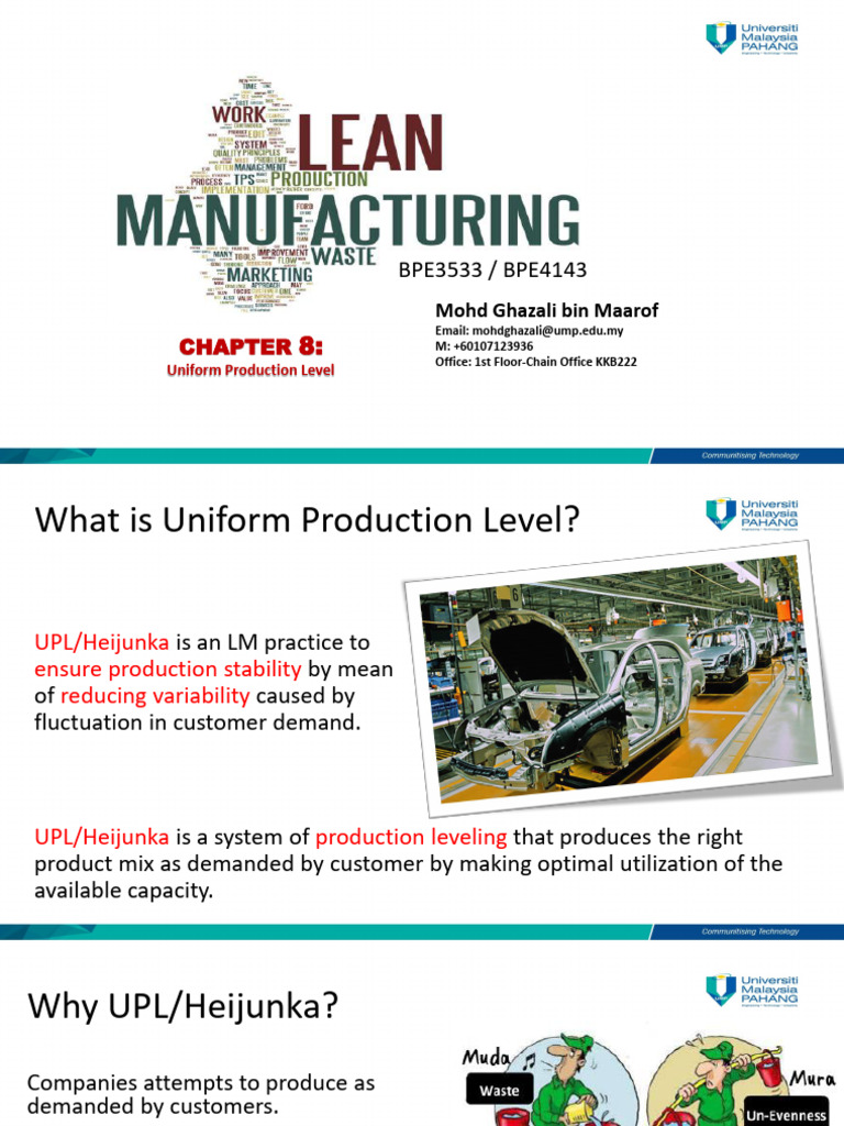 Chapter 8 Uniform Production | PDF | Business Economics | Production ...