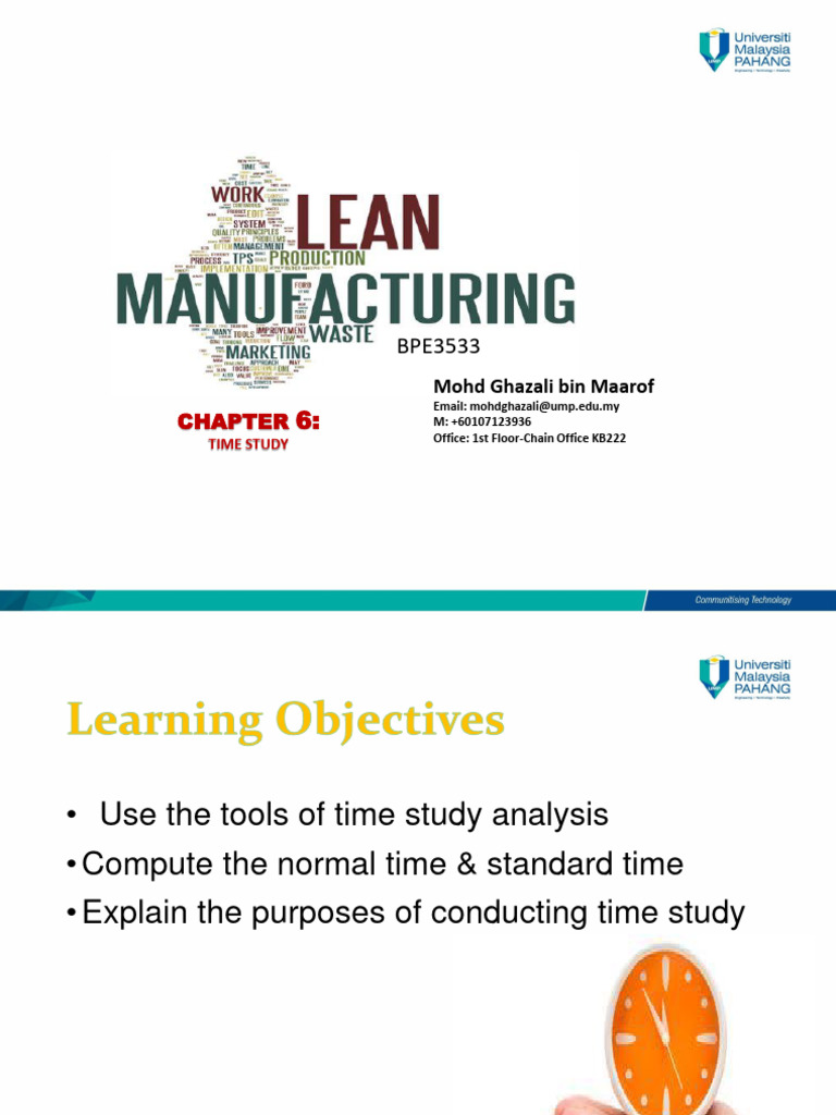 Chapter 6 - Time Study | PDF | Time