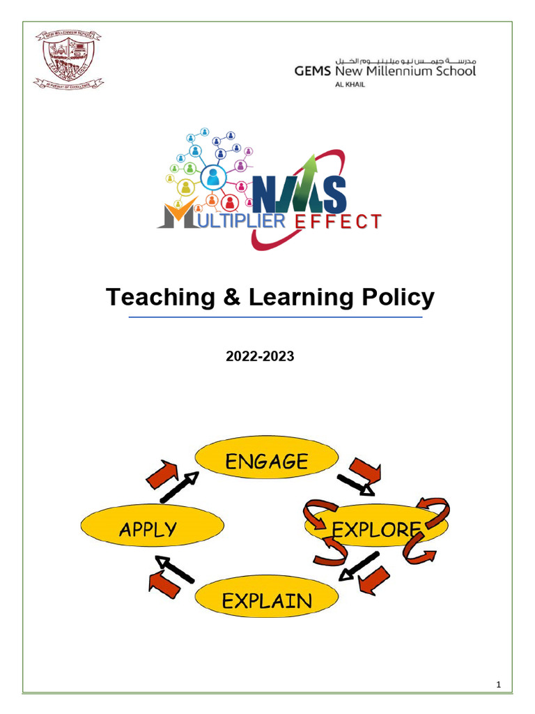 0) NMS Teaching & Learning Policy - November 2022 | PDF | Teachers ...