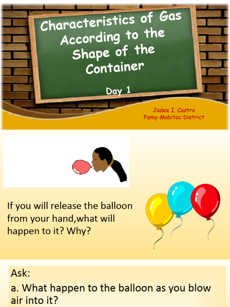 Grade 3 PPT - Science - Q1 - Characteristics of GAS | PDF