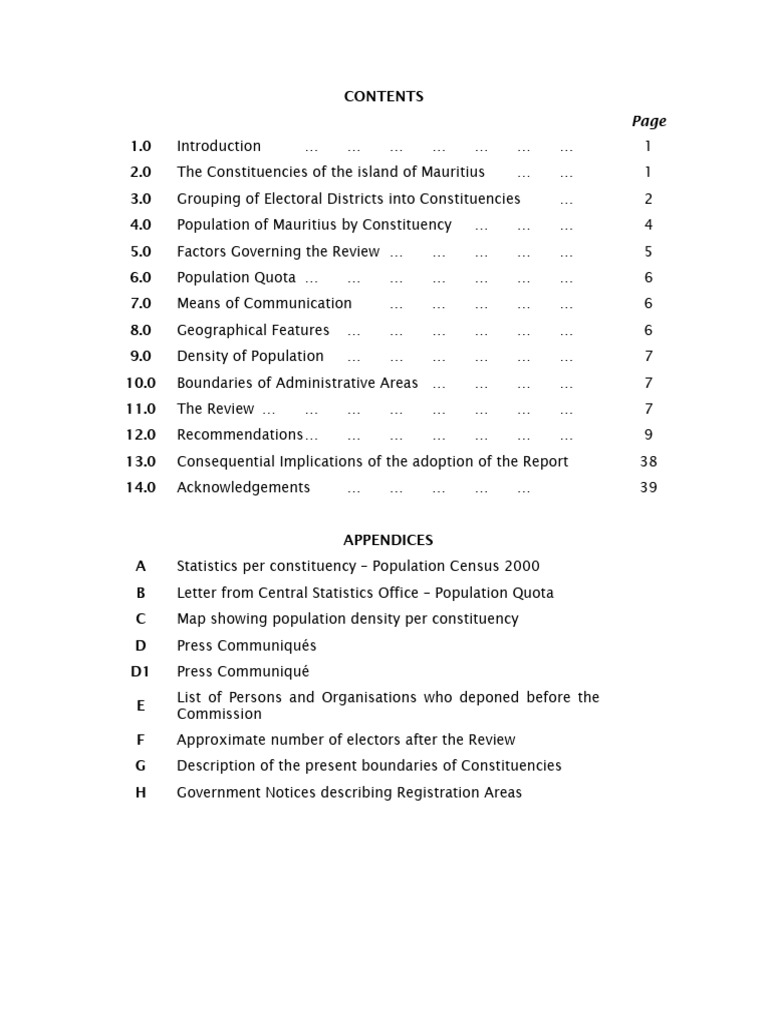 Constituencies and Districts in Mauritius | PDF | Government | Democracy