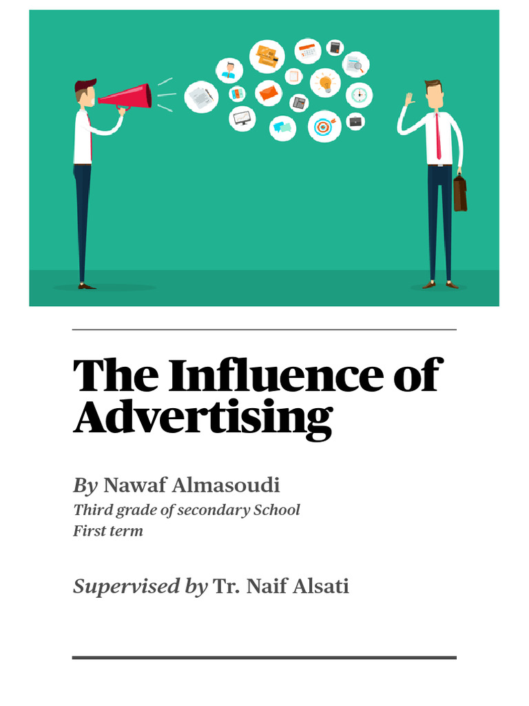 The Influence of Advertising: by Nawaf Almasoudi | PDF | Advertising ...