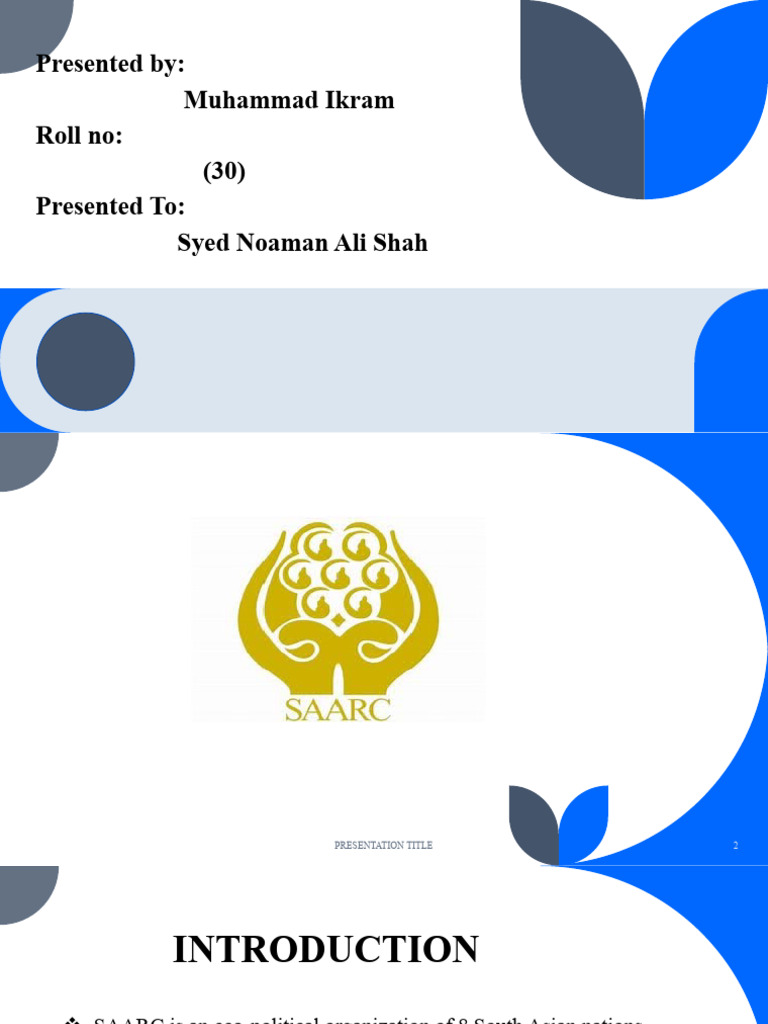 Presentation SAARC | PDF