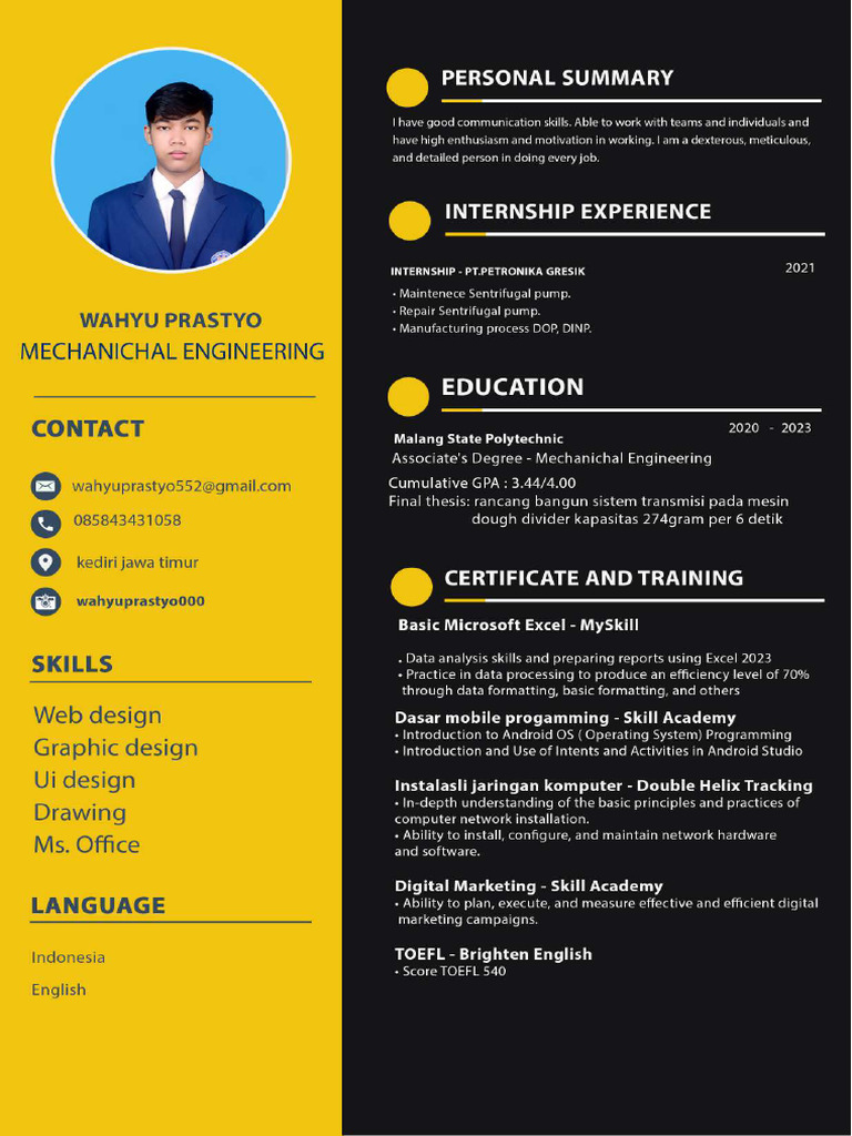CV Wahyu Terbaru | PDF