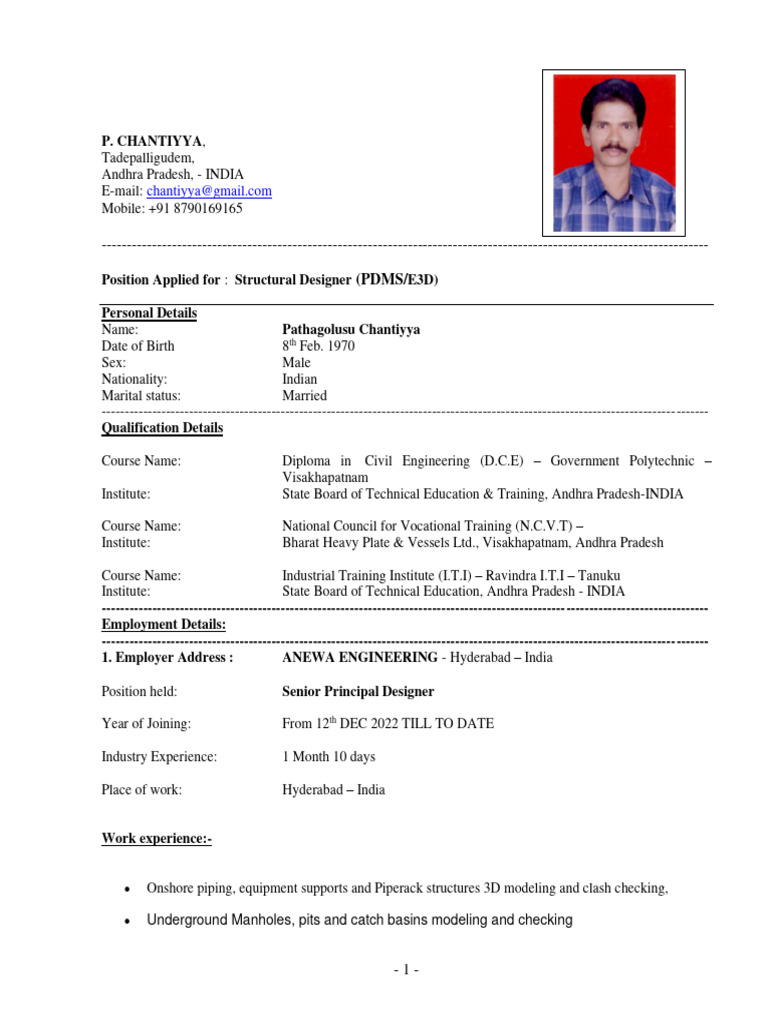 E3D Structural Designer | PDF