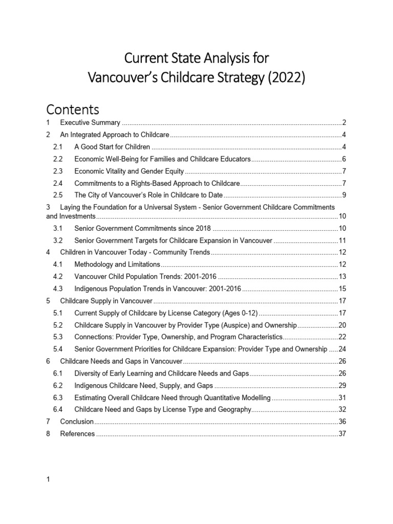 Childcare Strategy Background Analysis 2022 | PDF | Child Care | Preschool
