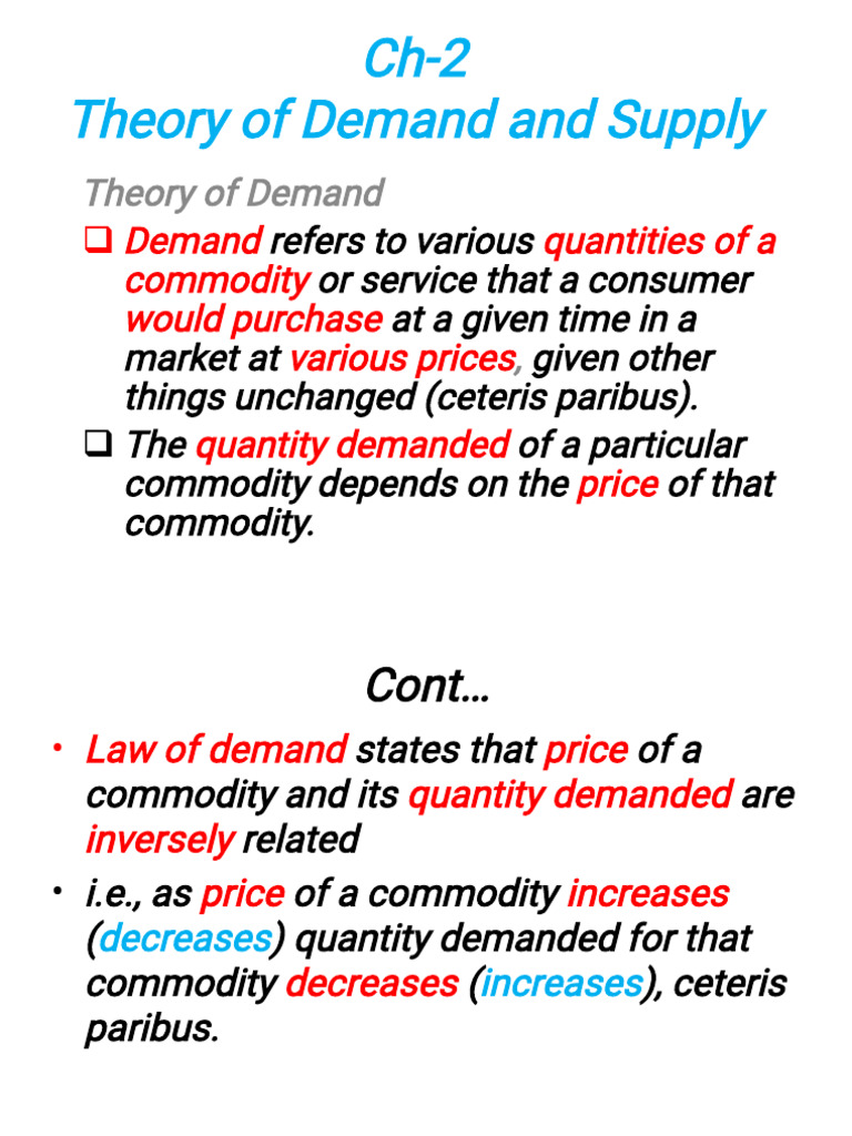 Eco CH 2 See | PDF | Supply (Economics) | Demand
