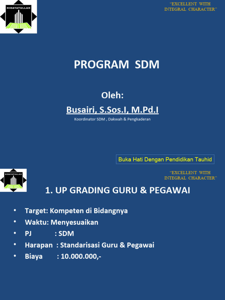 Program Kerja SDM | PDF | Karier & Perkembangan | Pengembangan Diri