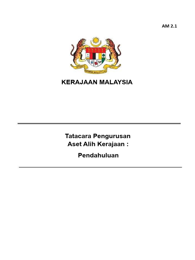 Tatacara Pengurusan Aset Alih Kerajaan | PDF