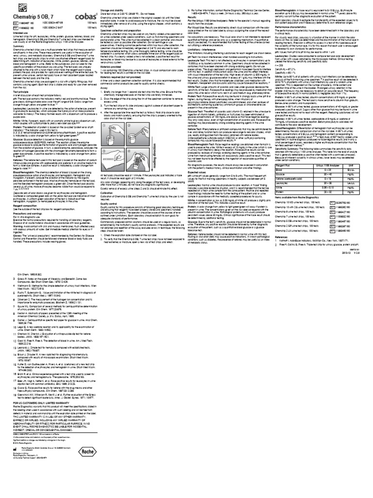 Roche Chemstrip 5 Ob 7 Insert Data Sheet | PDF | Medical Specialties ...