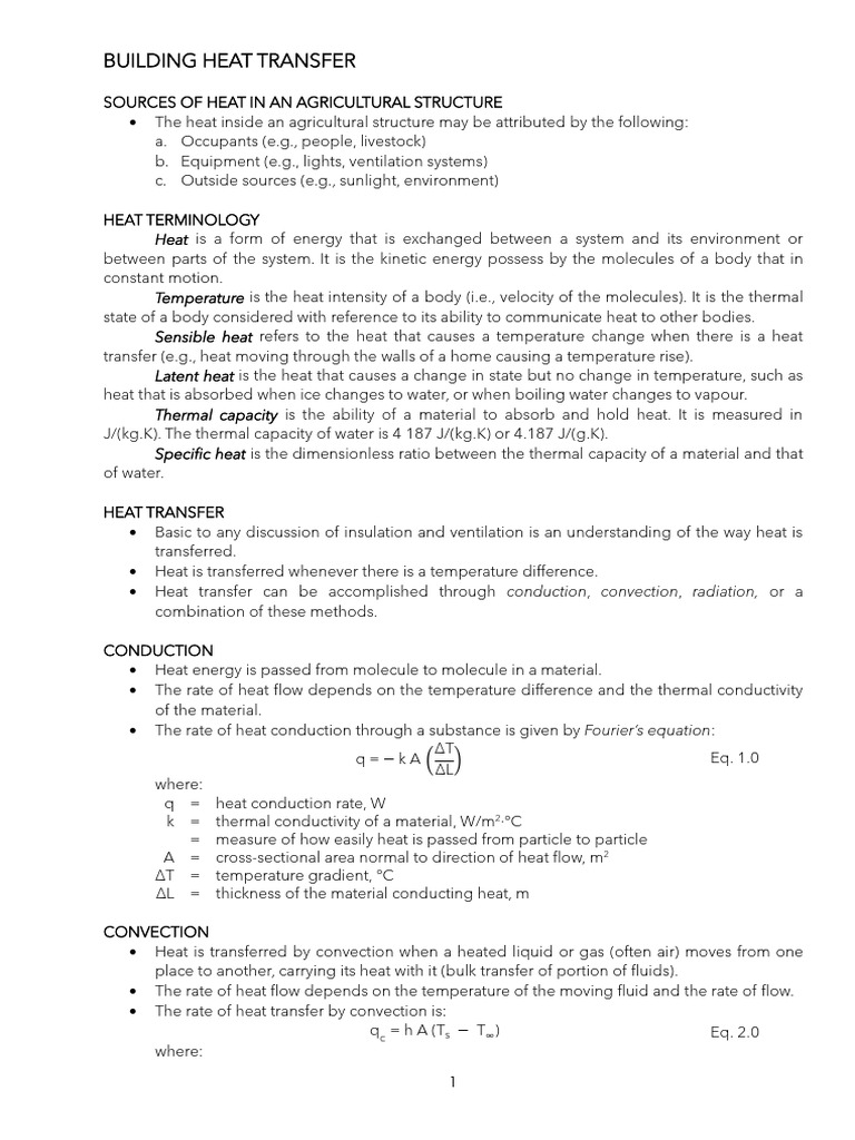 Building Heat Transfer | PDF