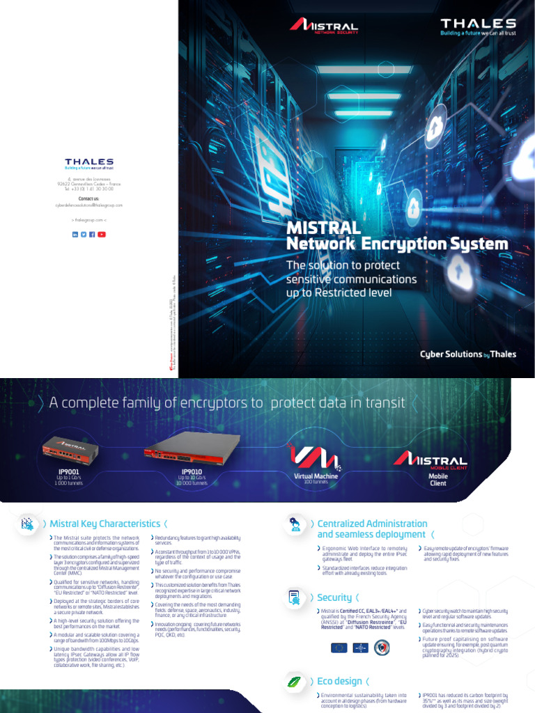 Thales Mistral Network Encryption System 23 | PDF