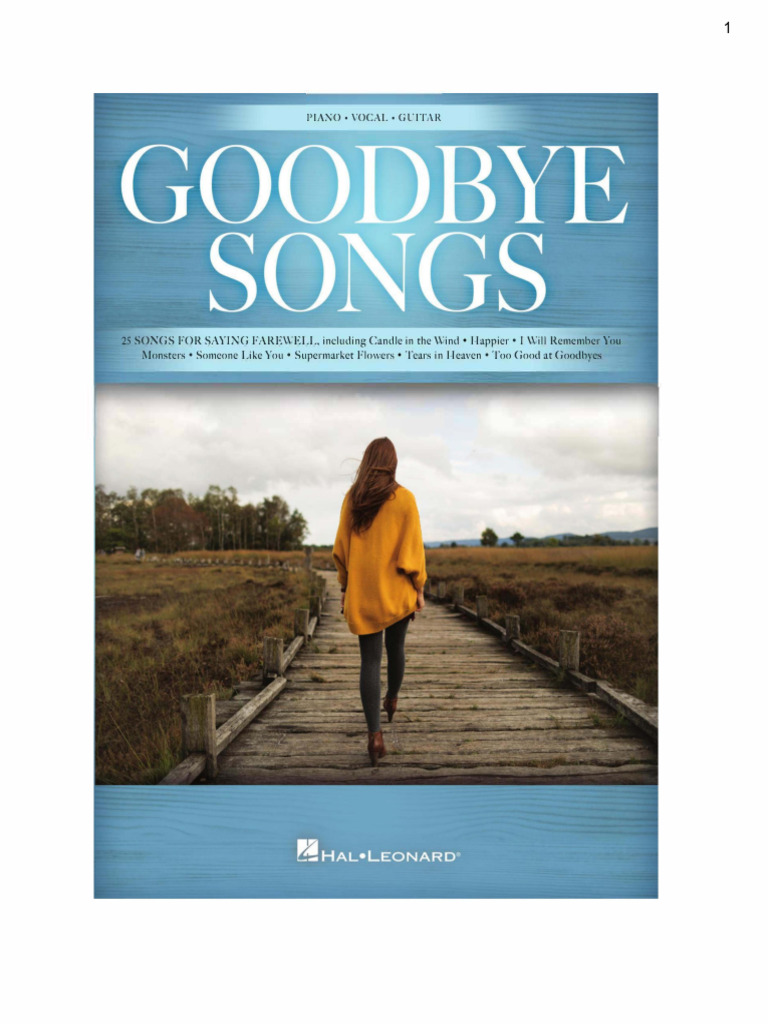 Goodbye Songs - 25 Songs For Saying Farewell 184pg | PDF