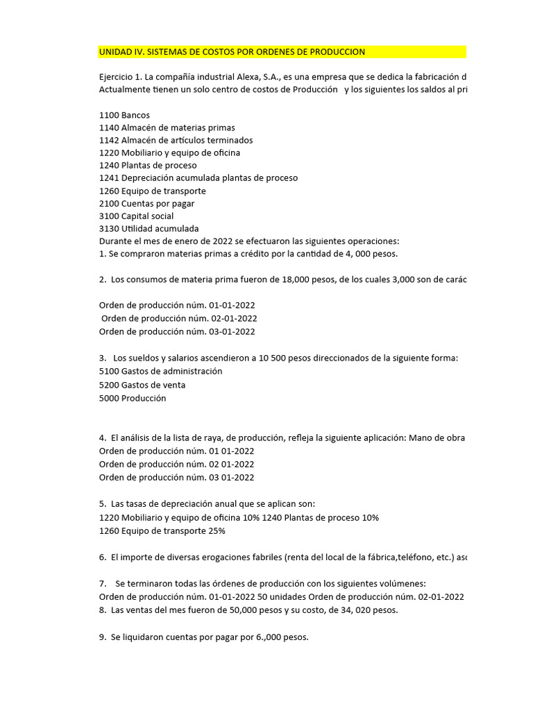 Caso Practico de Costos | PDF | Gastos | Industrias de servicio