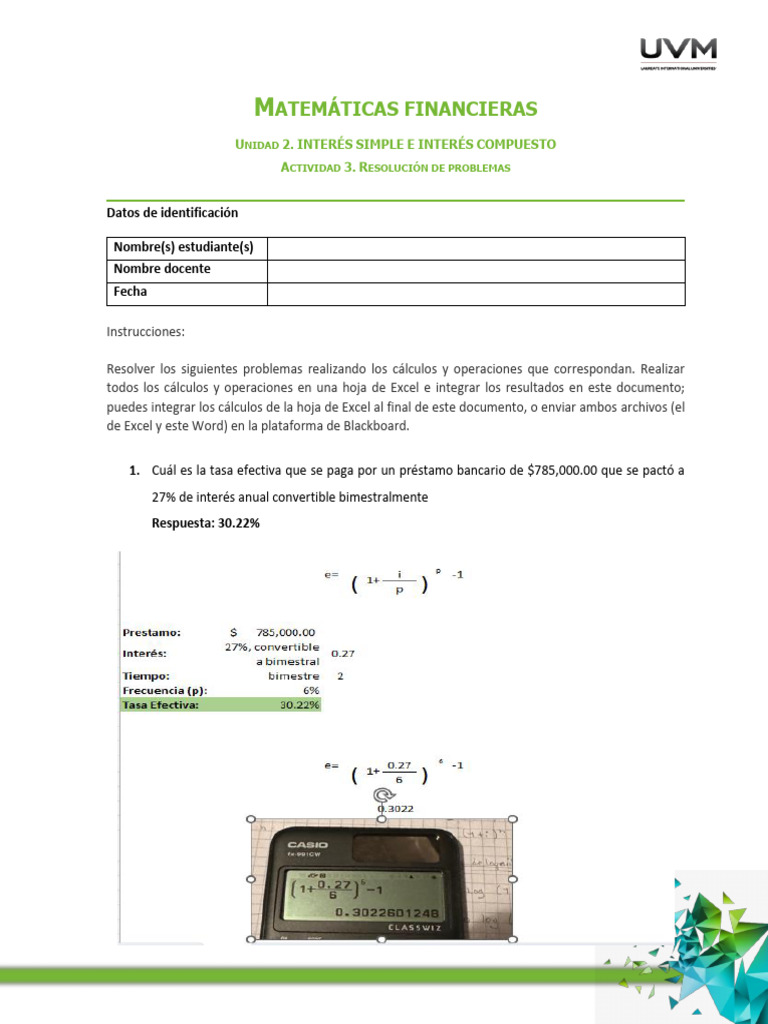 U2 Resolucion Problemas A3 | PDF | Servicios financieros | Economias