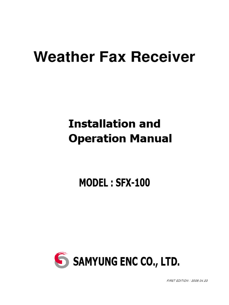 SFX-100 Instruction Manual | PDF