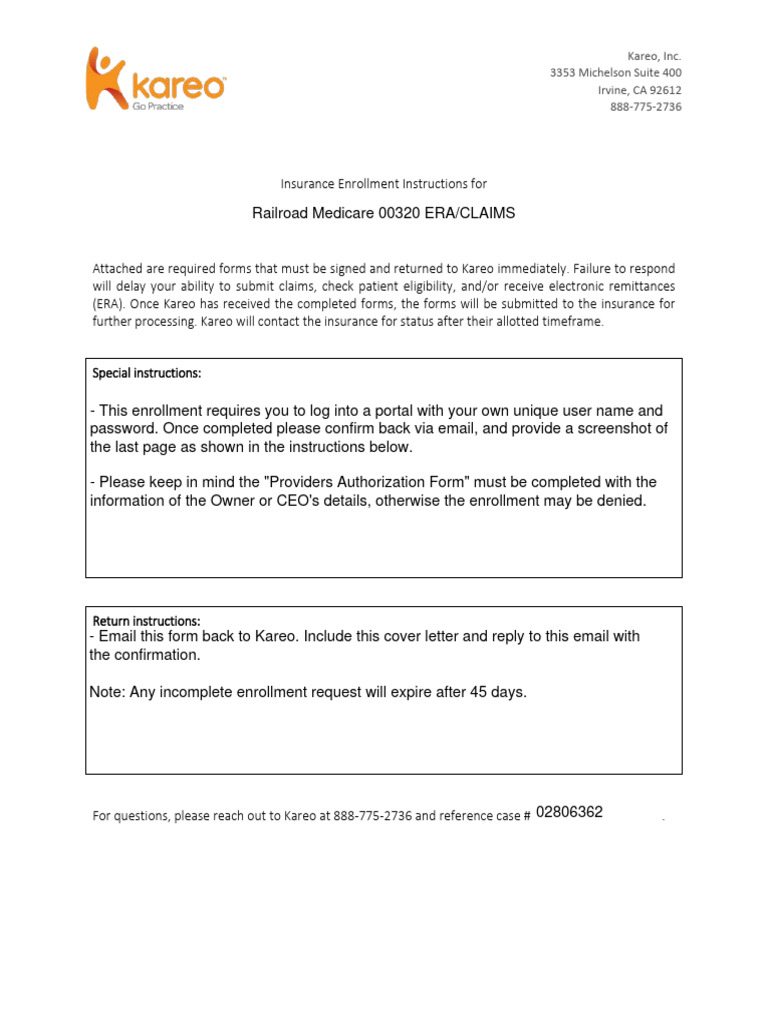 Railroad Medicare Enrollment Instructions | PDF | Medicare (United ...
