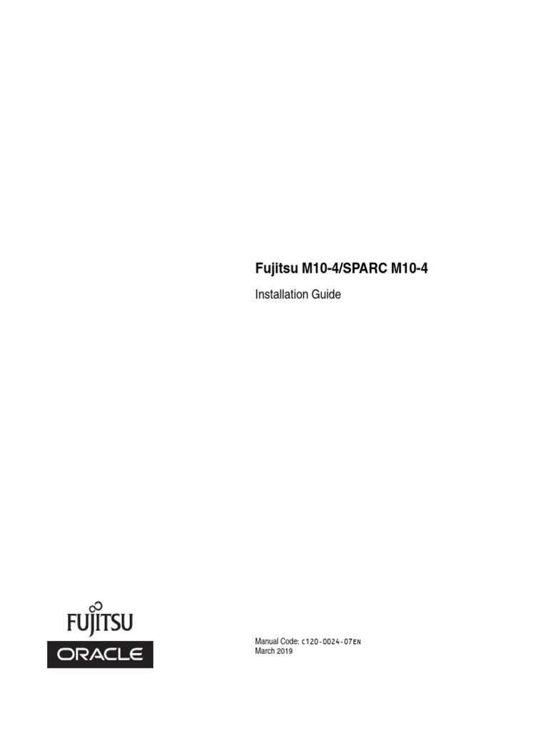 Fujitsu M10-4/SPARC M10-4: Installation Guide | PDF | Command Line ...