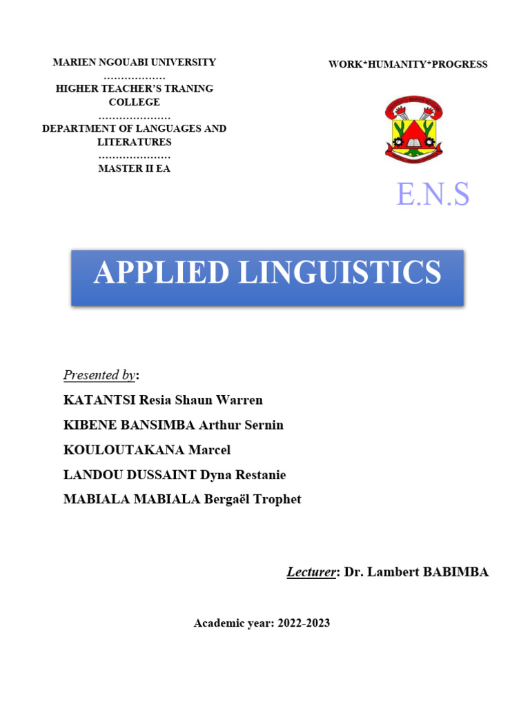 Applied Linguistics | PDF | Reading Comprehension | Learning