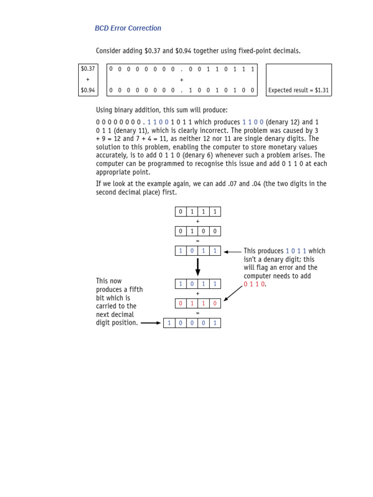 BCD-Error Correction | PDF
