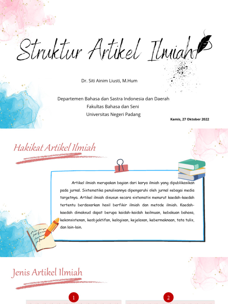 PowerPoint Struktur Artikel Ilmiah | PDF