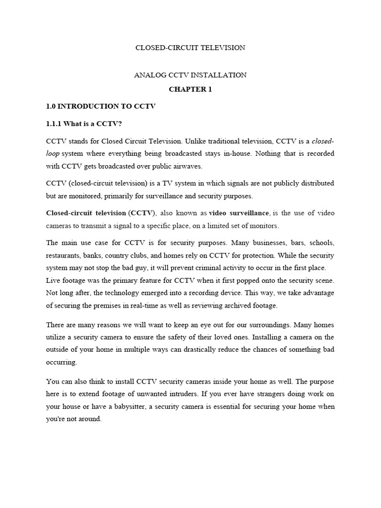 CCTV | PDF