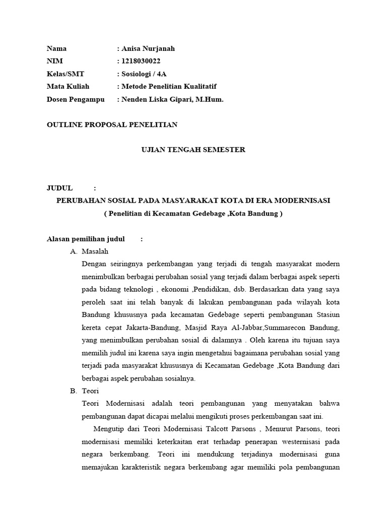 Anisa Nurjanah - 1218030022 - UTS METLIT | PDF