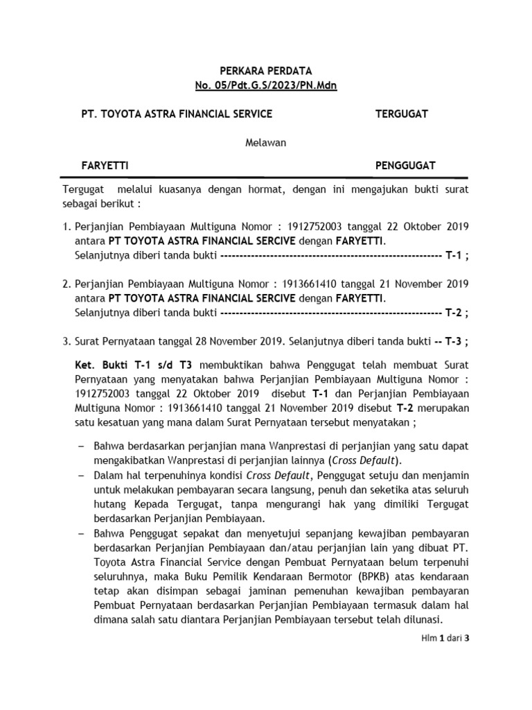 Pengantar Bukti TAF | PDF