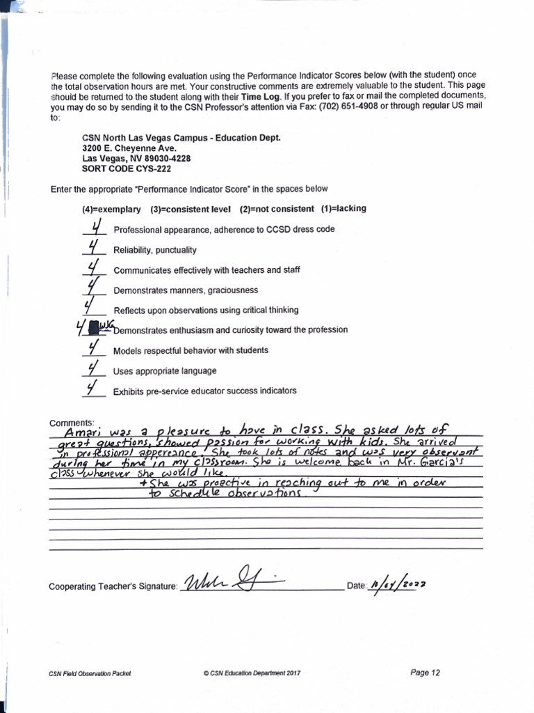 Student Evaluation | PDF