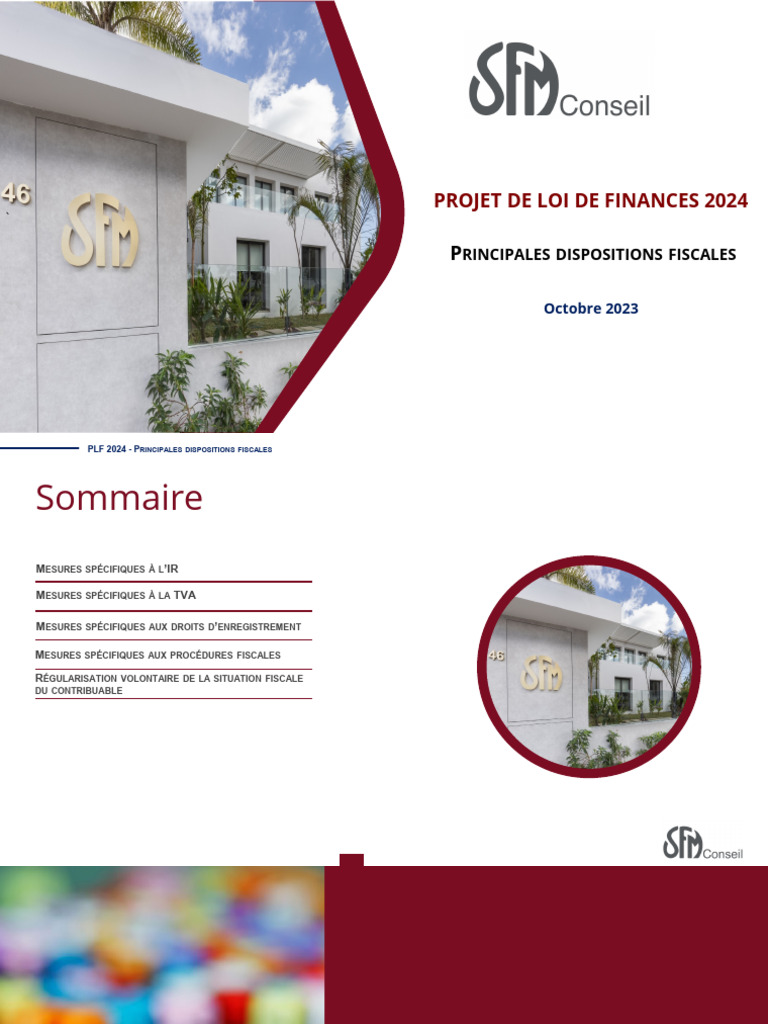 SFM Conseil PLF 2024 | PDF