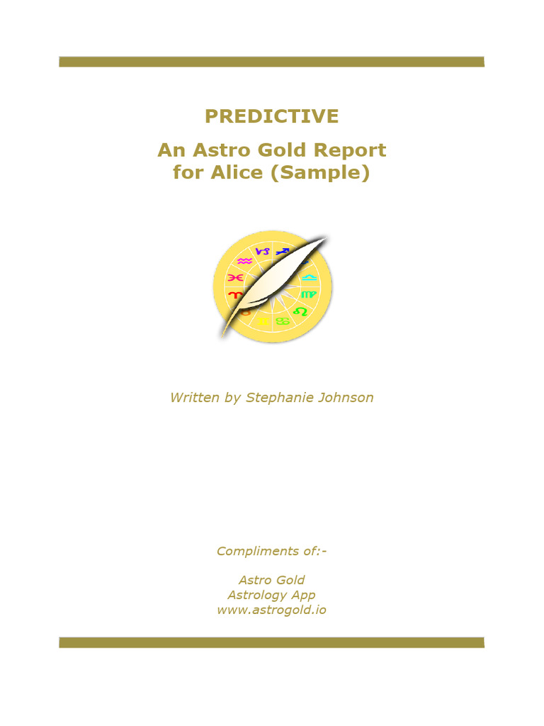 Alice (Sample) | PDF | Planets In Astrology | Divination