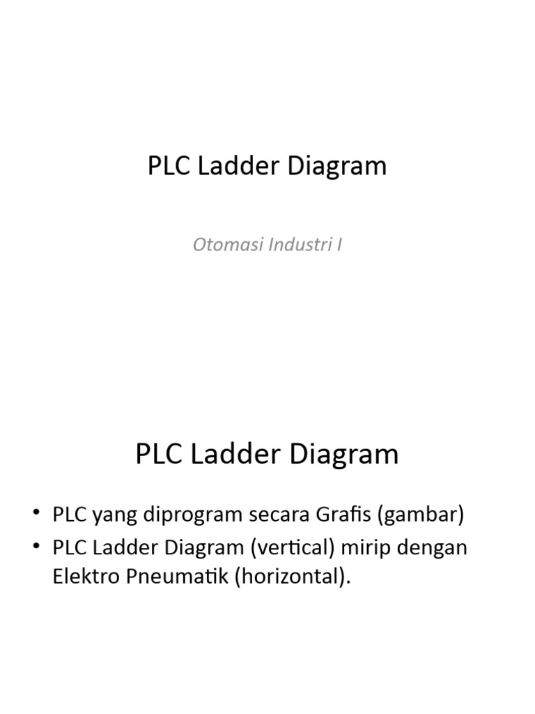 Pertemuan 12. PLC Ladder Diagram | PDF