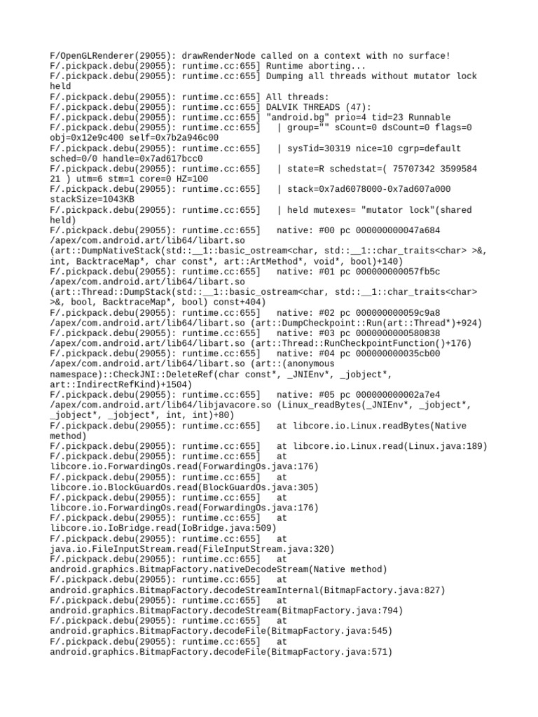Crashlog Vivo | PDF | Thread (Computing) | Software Development