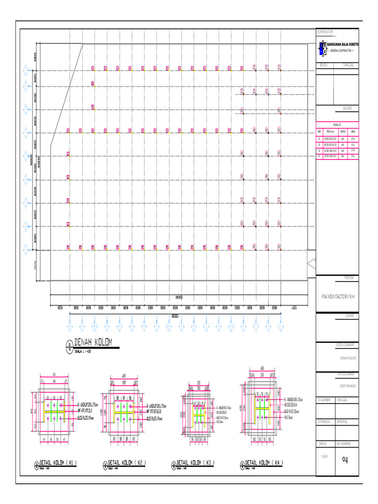 004 Denah Kolom-Layout1 | PDF