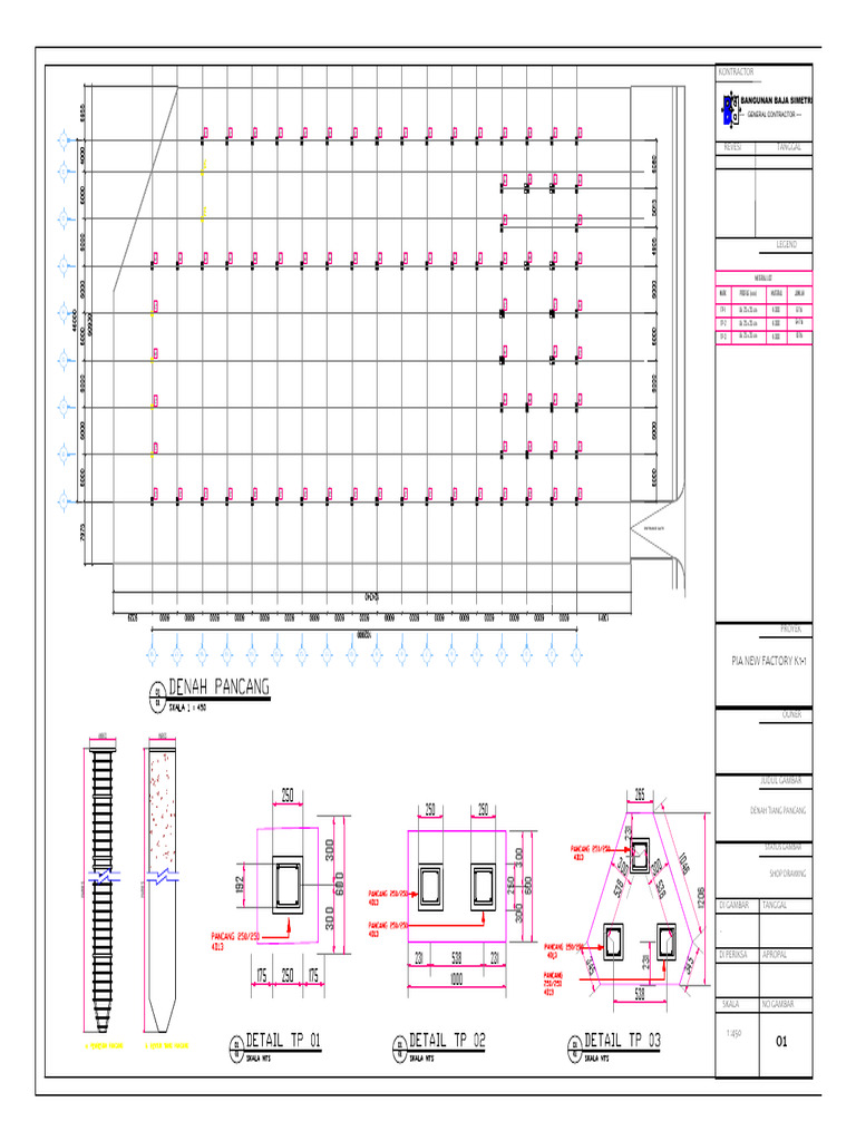 01 Denah Pancang-layout1 | PDF