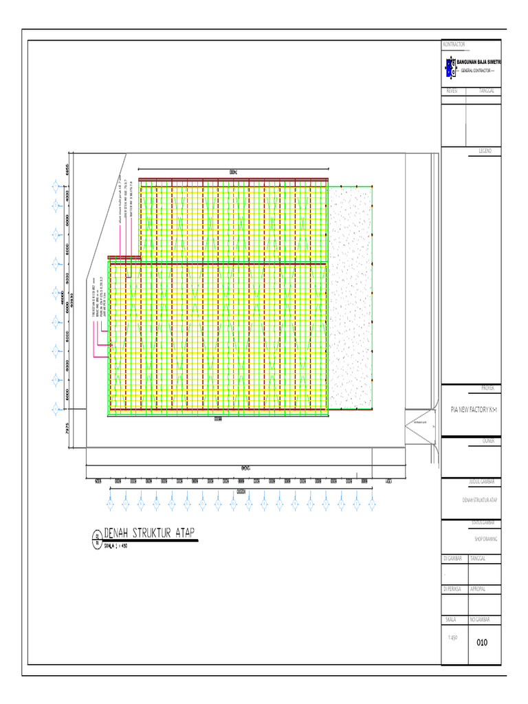 Denah Struktur Atap Entrance Gate | PDF