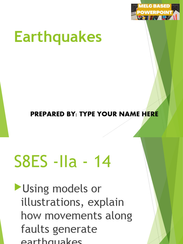 G8 Science Q2 - Week 2-3 - Epicenter and Focus of Earthquake | PDF ...