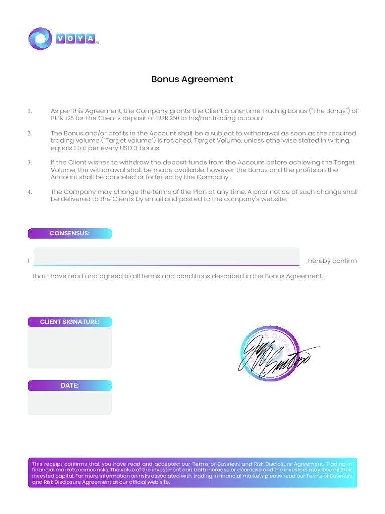 Bonus Agreement | PDF | Finance & Money Management
