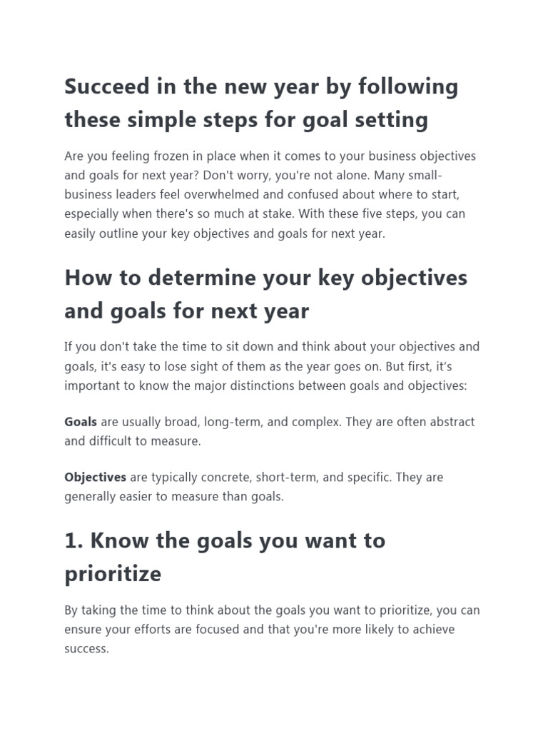 Goal Setting Materials | PDF | Goal | Goal Setting