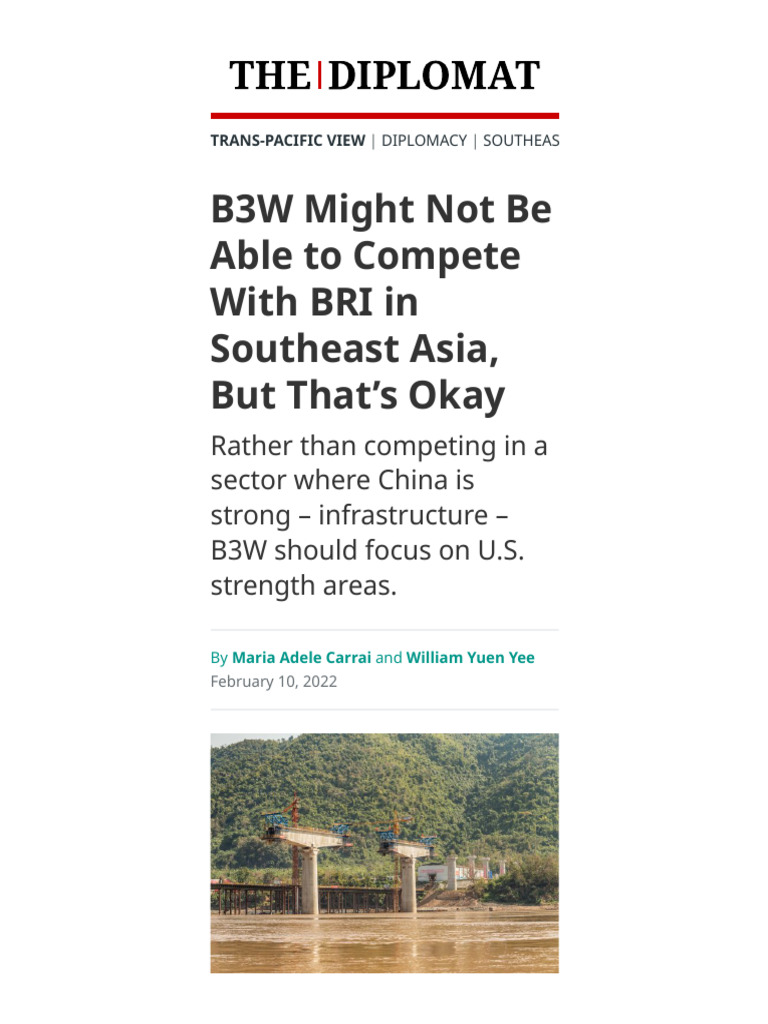 B3W vs BRI: U.S. Strategy in SE Asia | PDF | China | World Politics