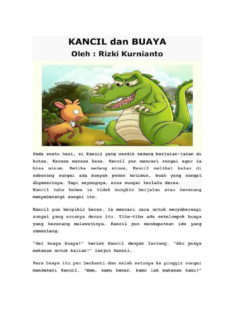 Dongeng Pendek Untuk Anak Fabel | PDF