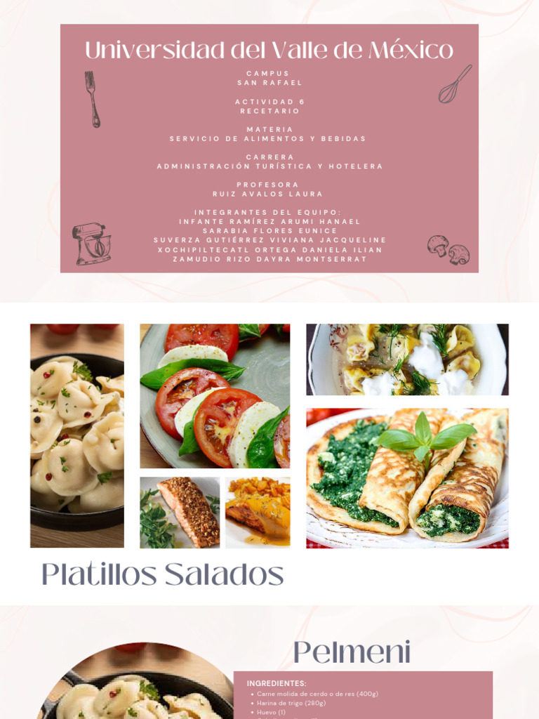 Recetario de Platillos Salados y Dulces | PDF | Comida y bebida | Cocina asiática