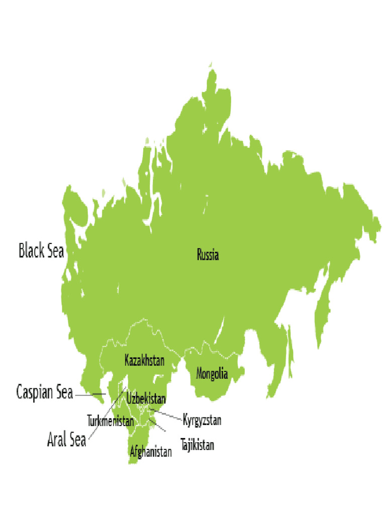 Northern Asia Map Short Bond Paper | PDF