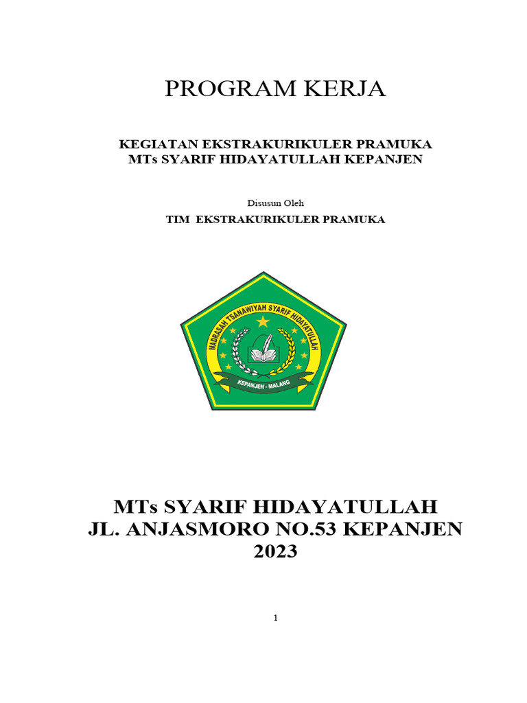 Program Kerja Pramuka | PDF | Bisnis