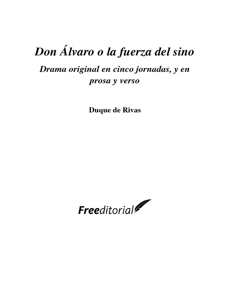 Don Alvaro o La Fuerza Del Sino 230917 134719 | PDF