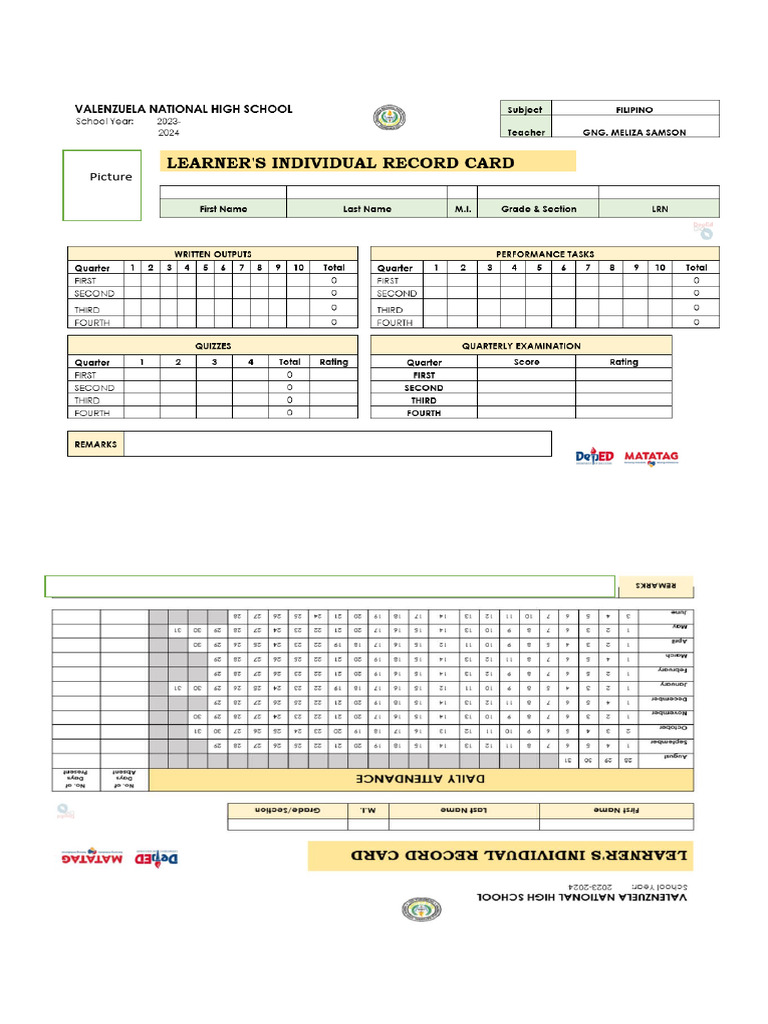 Learners Individual Record | PDF