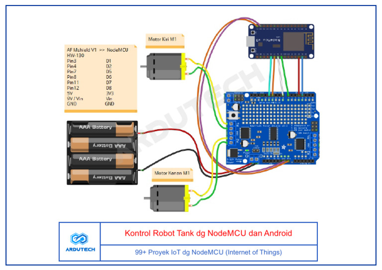 Skematik Kontrol Robot Tank dg NodeMCU dan Android | PDF Skematik Kontrol Robot Tank dg NodeMCU dan Android | PDF