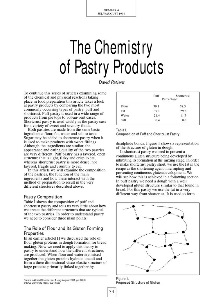 Puff vs. Shortcrust Pastry Chemistry | PDF